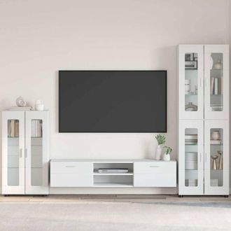 vidaXL vidaXL Buffet avec &eacute;tag&egrave;re FLORIN Blanc brillant 55,5 x 29 x 103 cm