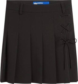 Karl Lagerfeld Femme, Jupes, Noir, Taille: 40 FR KLJ Pleated Mini Skirt