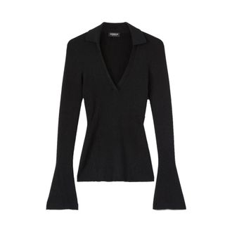 Dondup V-neck Strickware - - Knitwear - Damen - Schwarzk - XS