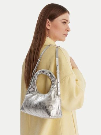 Calvin Klein Handtasche Puffy Aop Mini Bag With Strap LV04F3444G Silberfarben