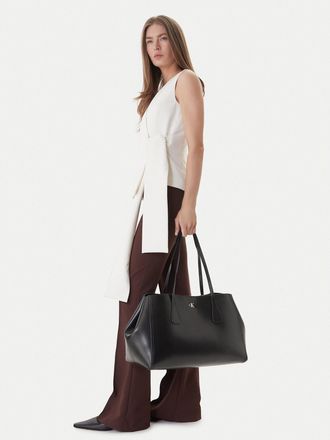Calvin Klein Handtasche Calvin Klein Ck Snap Large Tote LV04F3502G Schwarz