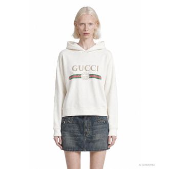 Gucci Interlocking G Cotton Cashmere Hoodie
