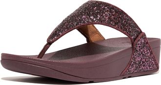FitFlop Damen Lulu Glitzer Zehentrenner Offene Zehen Sandalen, rot, 39 EU