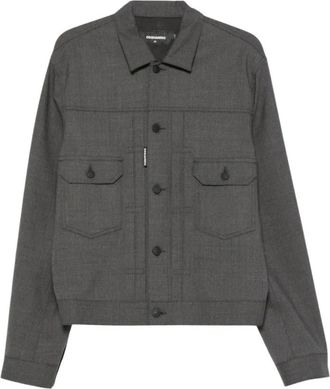 Dsquared2 Veste boutonn&eacute;e &agrave; poches - Homme - Vestes - Gris - Taille: L