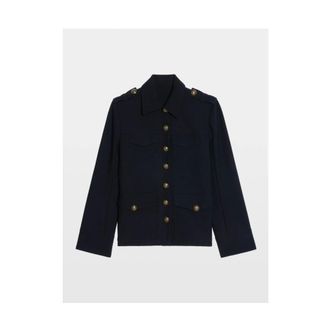 Zadig&Voltaire Femme, Vestes, Bleu, Taille: 38 FR Blazer Tailleur avec Col Classique