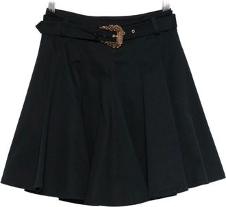 Versace Jeans Couture Femme, Jupes, Noir, Taille: 34 FR Embellished Buckle Belt Pleated Skirt