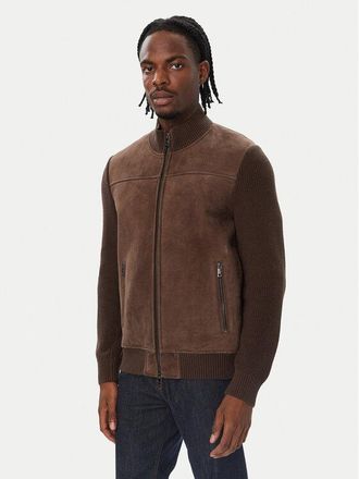 Milestone Lederjacke MS Bradley 631624 60900 Dunkelbraun Regular Fit