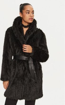 Gaud&igrave; Pelzmantel 421FD39005 Schwarz Regular Fit