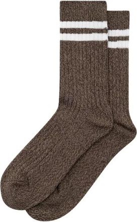Les Deux Homme, Sous-v&ecirc;tements, Brun, Taille: ONE Size Striped Melange Socks - 2 Pack