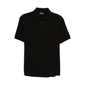Emporio Armani Homme, Tops, Noir, Taille: 2XL Logo Cotton Polo