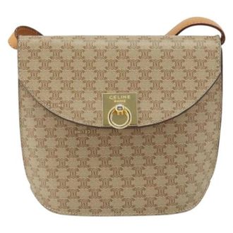 Celine Pre-owned Vintage Canvas Umh&auml;ngetasche - - Pre-owned - Damen - Beige - ONE SIZE