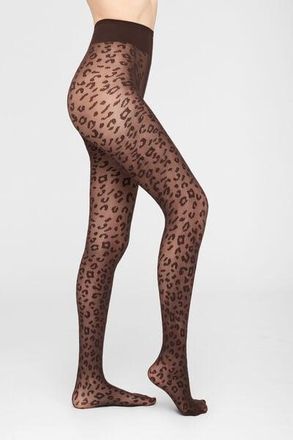 Calzedonia Transparente Strumpfhose 30 Denier Mit Animalprint Braun