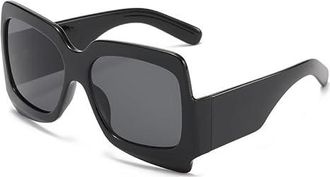 Generic Lunettes De Soleil Vintage &Agrave; Grande Monture For Hommes Et Femmes, Id&eacute;ales For Les F&ecirc;tes Et Les S&eacute;ances Photo.(Black)