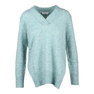 KANGRA Femme, Pulls, Vert, Taille: 38 FR Pull V col en V