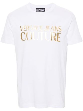 Versace Jeans Couture t-shirt en coton à logo imprimé - Blanc