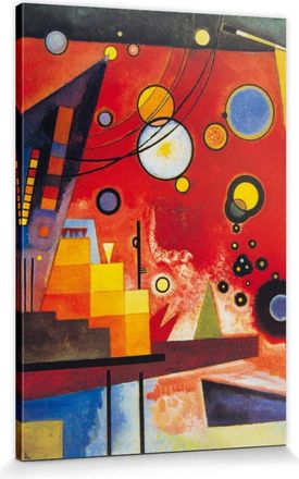 1art1 Wassily Kandinsky Poster Schweres Rot, 1924 Bilder Leinwand-Bild Auf Keilrahmen | XXL-Wandbild Poster Kunstdruck Als Leinwandbild 120x80 cm
