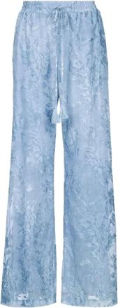 Ermanno Scervino Femme, Pantalons, Bleu, Taille: 36 FR Wide Pantalons