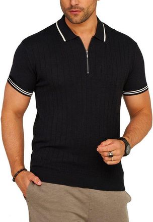 SOULSTAR Poloshirt S2VALKA Herren Basic Kurzarm Knit Polo Hemd Feinstrick Kontrast