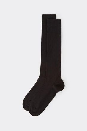 Calzedonia Lange Herrensocken Aus Elastischer Baumwolle Schwarz