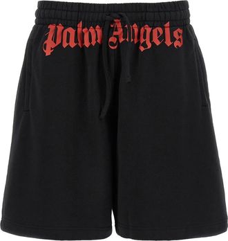 Palm Angels Homme, Shorts, Noir, Taille: 2XL Waist Logo Sweatshorts