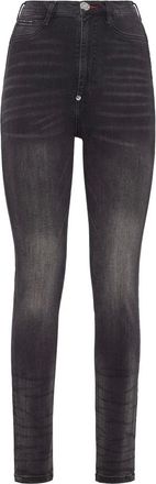 Philipp Plein Femme, Jeans, Noir, Taille: W28 Jegging Taille Super Haute Iconic