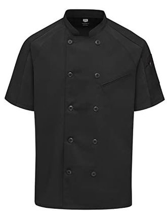 Red Kap Manteau de chef raglan Airflow pour homme avec veste OilblokChef, noir, Large