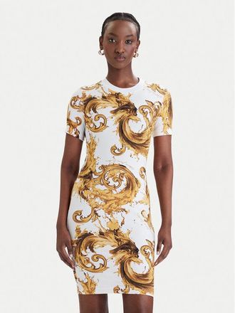 Versace Jeans Couture Kleid f&uuml;r den Alltag 80HAO939 JS553 Wei&szlig; Slim Fit