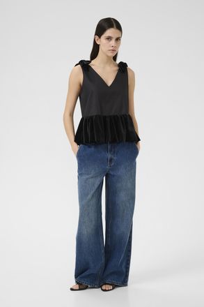 Karen by Simonsen &Auml;rmellose Bluse KBClemantine &Auml;rmellose Bluse Peplum fit