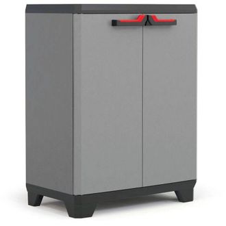 Dmora Gartenschrank Pisticci, Gartenm&ouml;bel, Mehrzweck-Gartenschrank, Container f&uuml;r Balkon oder Garage, Made in Italy, 68x39 h90 cm, Grau - Dmora