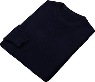 Generic Pull À Col Ras du Cou pour Homme Vêtement Ample Couleur Unie Décontracté Tricoté 100% Laine Automne Et Hiver