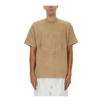 Moschino Smiley Baumwoll-T-Shirt - - Tops - Herren - Braun - L