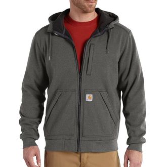 Carhartt Work in Progress Herren Wind Fighter mittelschweres Full-Zip Sweatshirt, Anthrazit meliert, XS