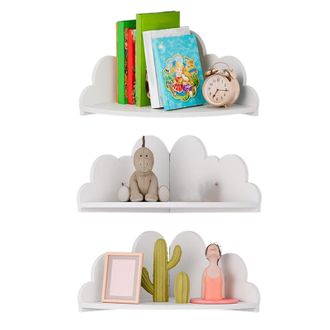 Generic Eckregal - 3 St&uuml;ck Wandregal F&uuml;r Zu Hause | B&uuml;cherregal Eckdekoration Kinderzimmer - F&uuml;r Wohnkultur B&uuml;cher Spielzeug Schlafzimmer Kinder Badezimmer B&uuml;