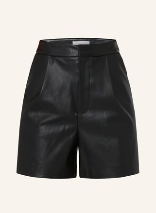 Rich & Royal Shorts In Lederoptik schwarz