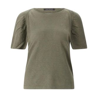 Luisa Cerano Femme, Pulls, Vert, Taille: 36 FR Pull ras du cou &agrave; manches courtes