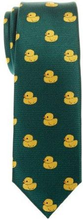 Retreez Cravate fine classique en microfibre tiss&eacute;e en forme de canard - Vert - Taille Unique