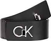 Calvin Klein Ceinture femme re-lock haute taille 50 mm k60 k609647, Noir, 90 cm