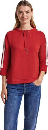 Street One Damen 3227903 Ottoman Shirt mit Tape, Racing red, 42