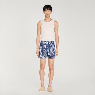 Sandro Short de bain &agrave; motif hippie
