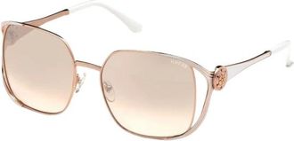 Guess Femme, Accessoires, Rose, Taille: ONE Size Frame Metal Lunettes de soleil