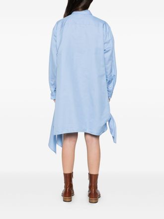 032c Cotton Button-Up Shirt Dress - Light Blue