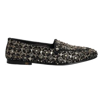 Dolce & Gabbana Kleid-Loafer mit Kristallverzierungen - - Shoes - Herren - Schwarzk - 43 EU