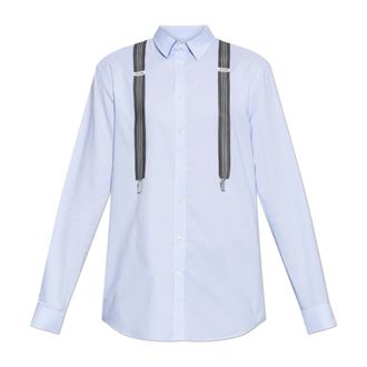 Moschino Homme, Chemises, Bleu, Taille: M Logo Shirt
