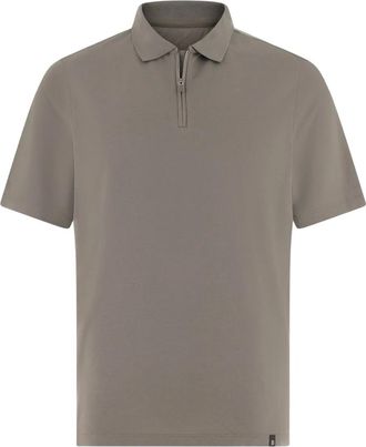 Boggi Milano open collar appliqu&eacute;d polo shirt - Grau