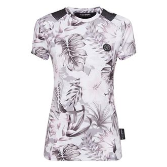 Plein Sport Femme, Tops, Gris, Taille: 44 FR T-Shirt Col Rond