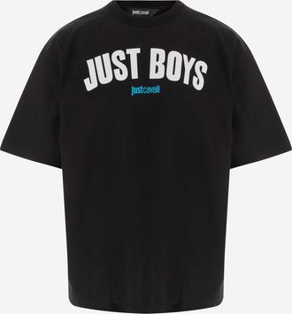 Just Cavalli T-shirt en coton imprim&eacute; Just Cavalli