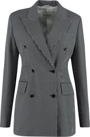 Max Mara Femme, Vestes, Multicolore, Taille: 40 FR Blazer Crois&eacute; &agrave; Rayures