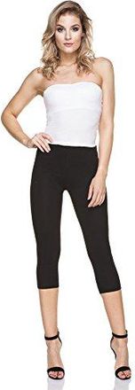 FUTURO FASHION Legging Premium Court/Opaque F34PR - de qualité - Coton - Taille 44 - Noir