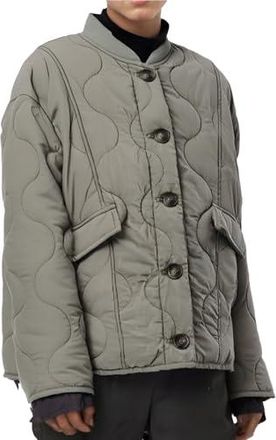 Generic Vestes matelass&eacute;es pour femmes 2026 - Veste chaude doubl&eacute;e l&eacute;opard - Manteaux dhiver courts et l&eacute;gers - V&ecirc;tements dext&eacute;rieur rembourr&eacute;s, Vert, M