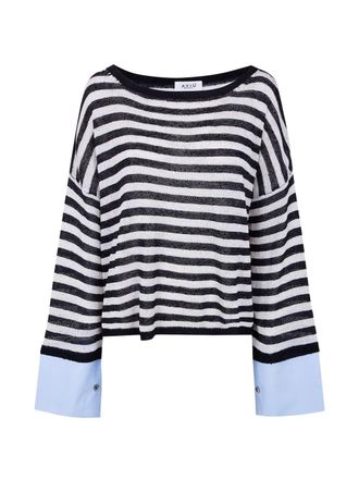 Avi&ugrave; Stripes Boat Neck Sweater